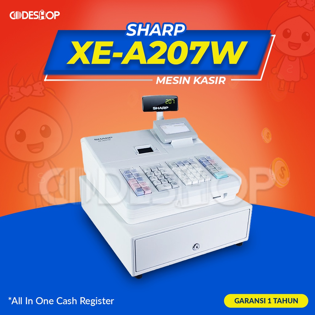 Jual All in One POS Sharp XE-A207 Mesin Kasir Putih | Shopee Indonesia