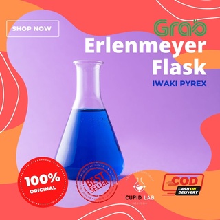 Jual Erlenmeyer Flask Iwaki pyrex 500 ml Labu erlenmeyer 250 ml ...