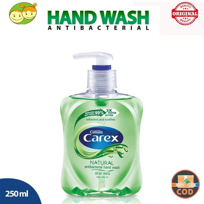 Jual Cussons Carex Hand Wash Antiseptic Anti Bakteri Aloe Vera 250ml ...