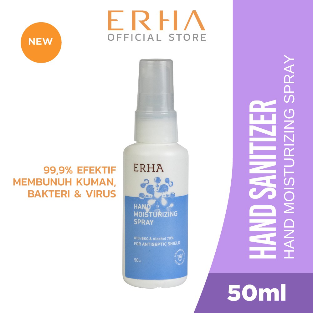 Erha Hand Sanitizer Spray with Moisturizer 50 ml - Antibacterial ...