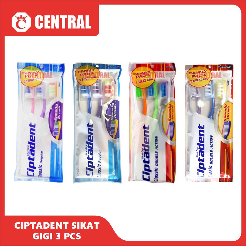 Jual CIPTADENT SIKAT GIGI ISI 3pcs (WARNA RANDOM) | Shopee Indonesia