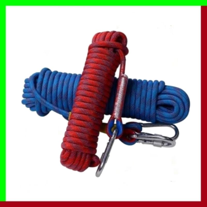 Jual Tali Karmantel Statis Carabiner 12 MM X 20 Meter Murah | Shopee ...
