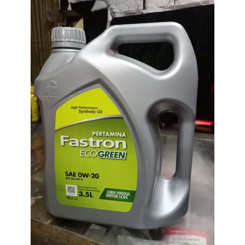 Jual oli pertamina fastron eco green sae 0w-20 galon 3.5lt for LCGC ...