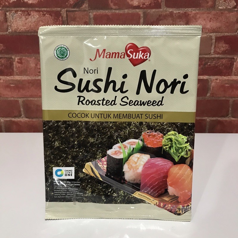 MamaSuka Sushi Nori Rumput laut Isi 10 lembar | Shopee Indonesia