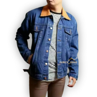 Jual Jaket Jeans Levis DILAN BIRU TUA BIOWASH Bahan Denim Tebal Ukuran ...