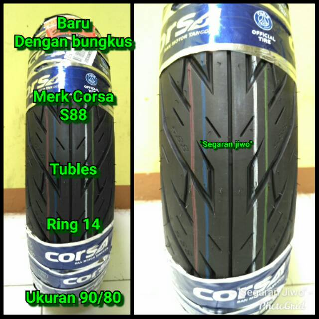 Jual Ban motor tubles matic ring 14, Corsa S88 Ukuran 90/80 ban depan ... Jual Ban motor tubles matic ring 14, Corsa S88 Ukuran 90/80 ban depan ...