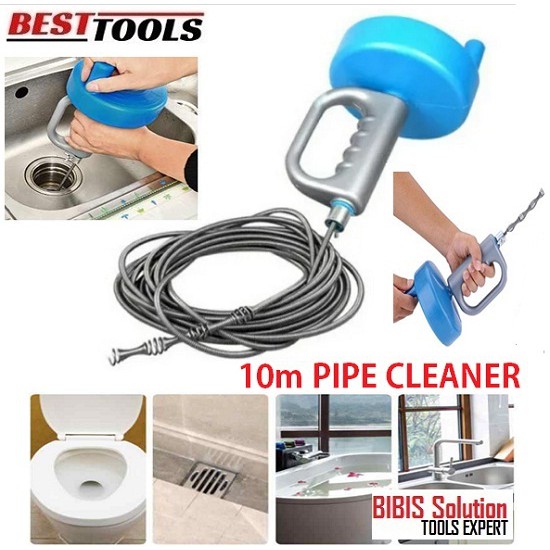 Jual Pipe Cleaner 10 m Alat Pembesih Saluran Pipa Tersumbat Mampet ...