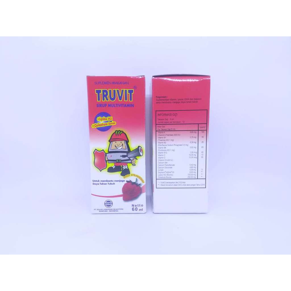 Jual SUPLEMEN MULTIVITAMIN ANAK TRUVIT KIDS SYRUP 60 ML( PRODUK ...