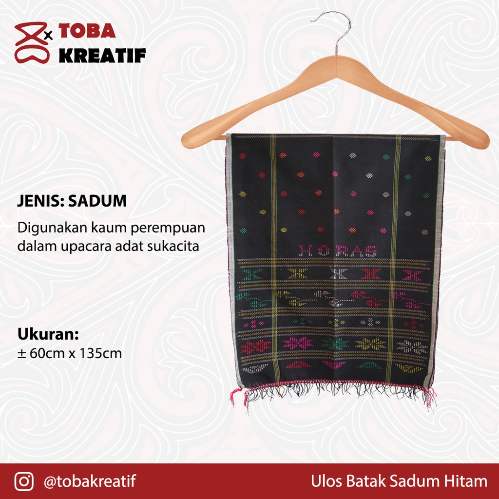 Jual Kain Ulos Batak Toba Sadum Hitam | Shopee Indonesia