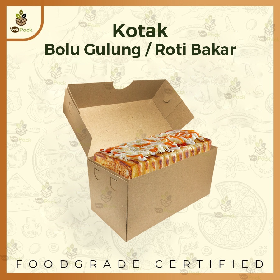 Jual Dus Box kotak roti bakar bandung bolu gulung | Shopee Indonesia