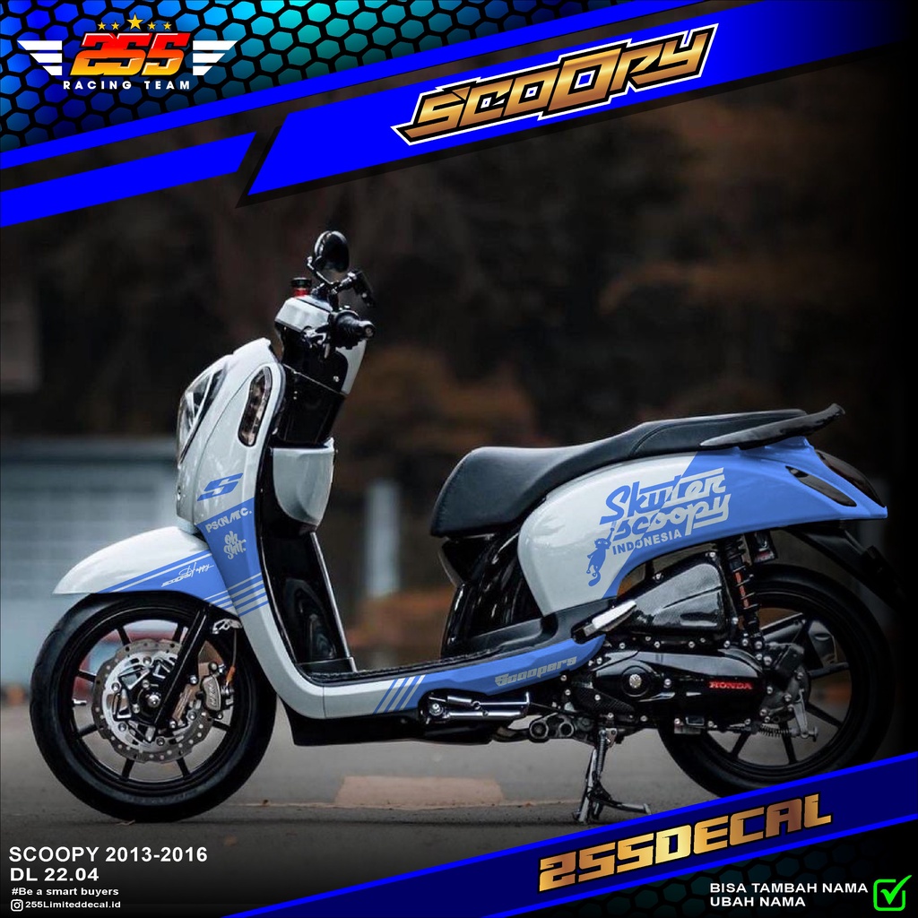 Jual (BISA COD) Decal Scoopy full body Full Blok - Dekal Sticker Scoopy ...