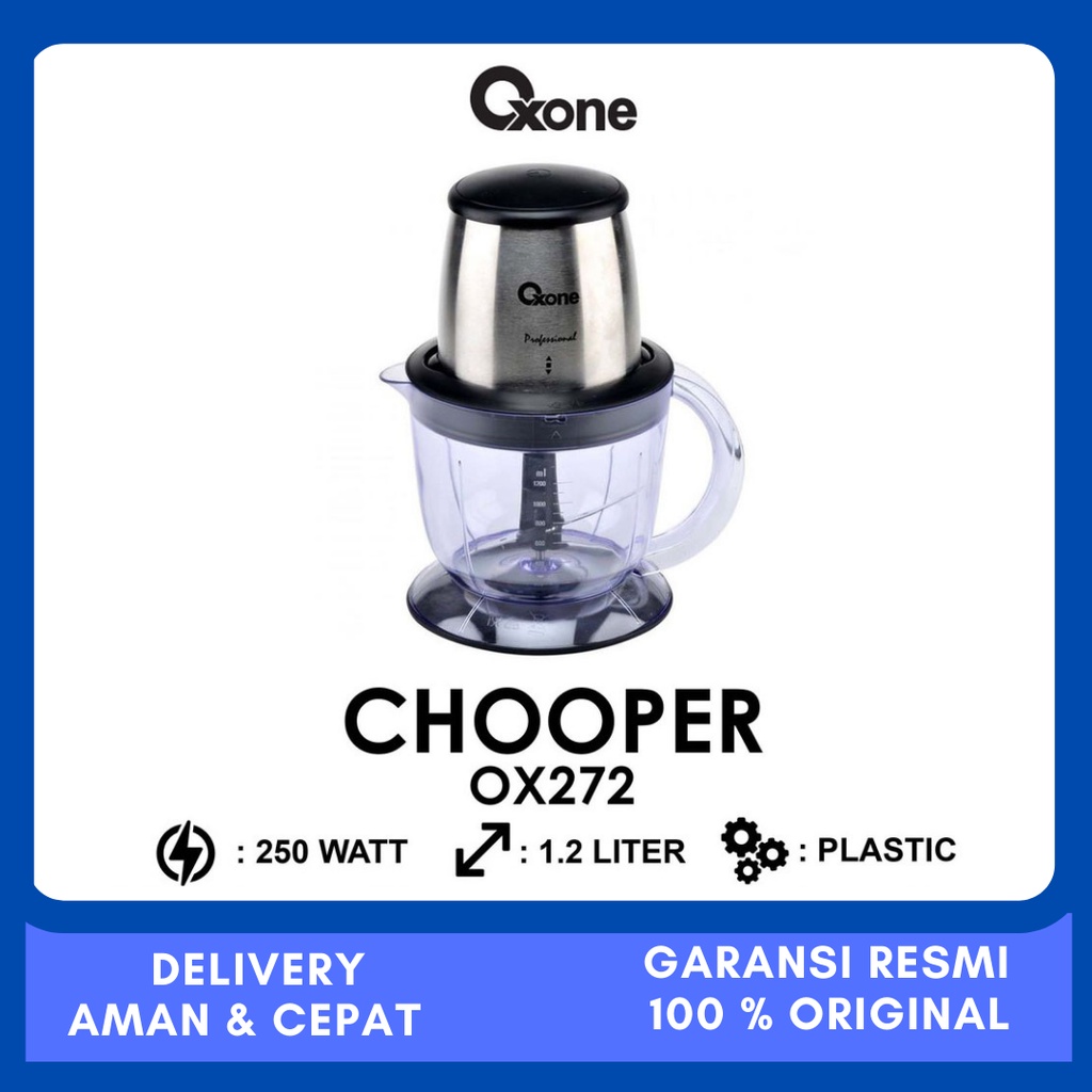 Jual Oxone Jumbo Chopper OX-272/OX272 - Penggiling Daging/Bumbu - Blender Food Processor ...