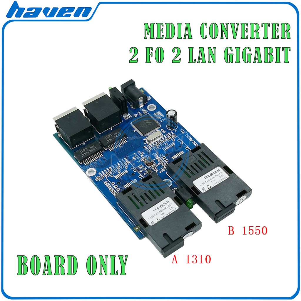 Jual Gigabit Media Converter Fiber Optic 2 Port FO 2 Port LAN / 2 FO 2 LAN Gigabit / Converter 2 ...