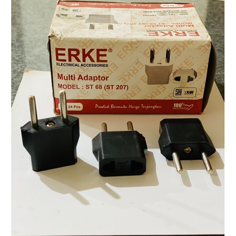 Jual Over Steker Gepeng ERKE | Multi Adaptor | Shopee Indonesia
