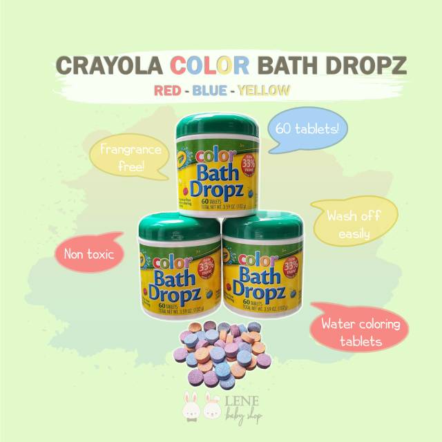 Jual Crayola Color Bath Dropz 60 tablets (NEW PACKAGING) | Shopee Indonesia