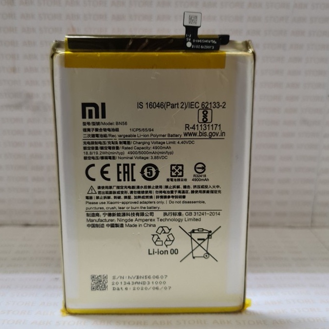 Jual Batre Xiaomi Redmi 9A Xiaomi Redmi 9C BN56 Original battery ori mi ...