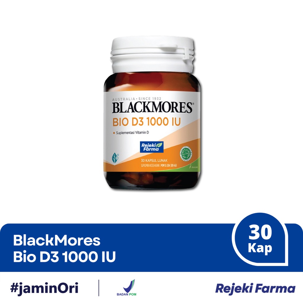 Jual [BPOM] Blackmores Bio D3 1000 IU 30 Kapsul - Vitamin Vit D 3 1000IU | Shopee Indonesia