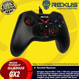 Jual Rexus Gladius GX2 Pro Stick Gaming Gamepad Controller USB Joystick ...