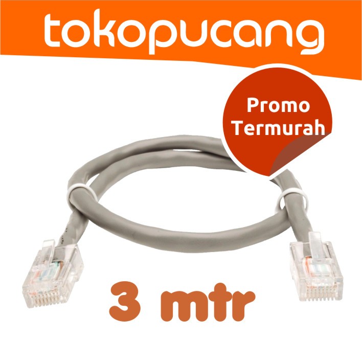 Jual Kabel LAN 3 meter siap pakai Jaringan UTP | Shopee Indonesia