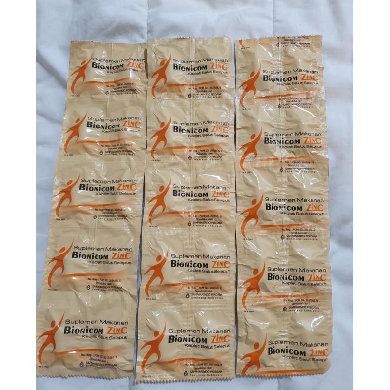 Jual Bionicom Zinc Multivitamin Strip isi 10 tablet | Shopee Indonesia
