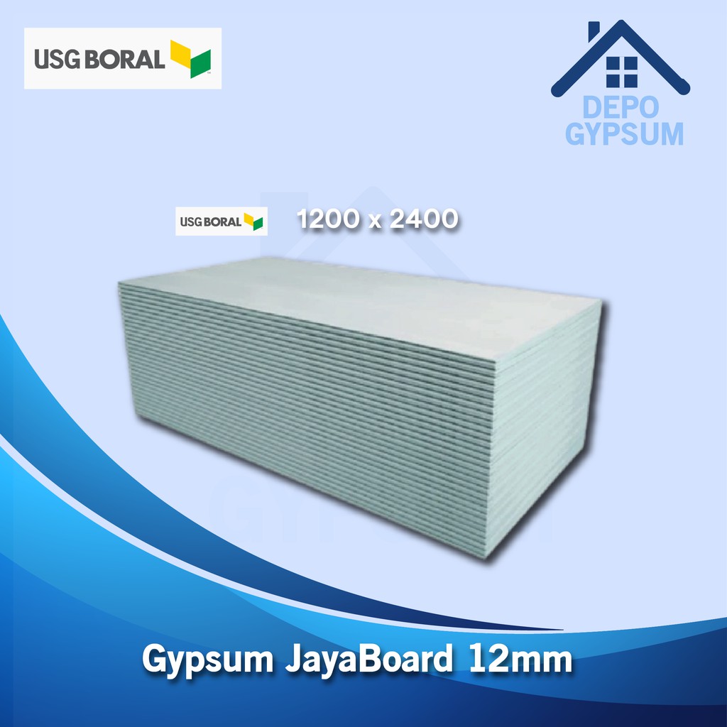 Jual Papan Gypsum Jayaboard 12mm 1200x2400 |Gipsum Jayaboard Tebal 12mm ...