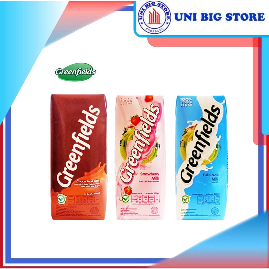 Jual Susu UHT Greenfield Greenfields 250 ml Full Cream - Chocolate ...