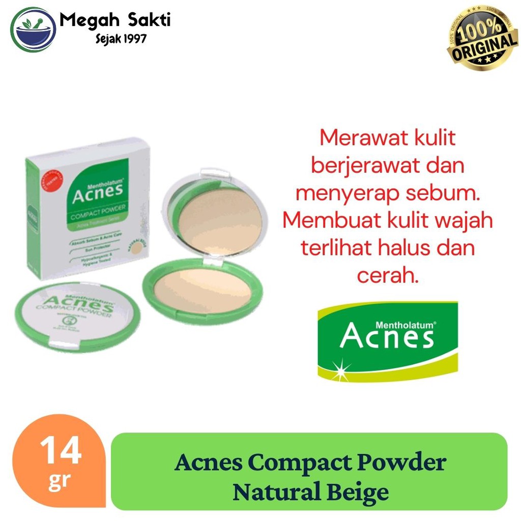 Jual Megah Sakti - Acnes Compact Powder / Bedak Untuk Wajah Berjerawat ...