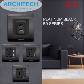 Jual Architech Saklar Platinum Black B9 Architech / Stop Kontak ...