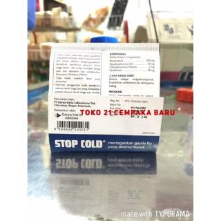 Jual Obat STOP COLD 1 STRIP @ 4 Kaplet | Obat STOPCOLD Flu Batuk Tablet ...