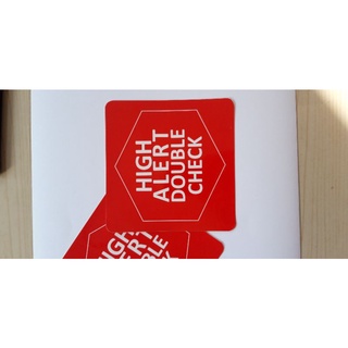 Jual Stiker High Alert Double Check | Shopee Indonesia