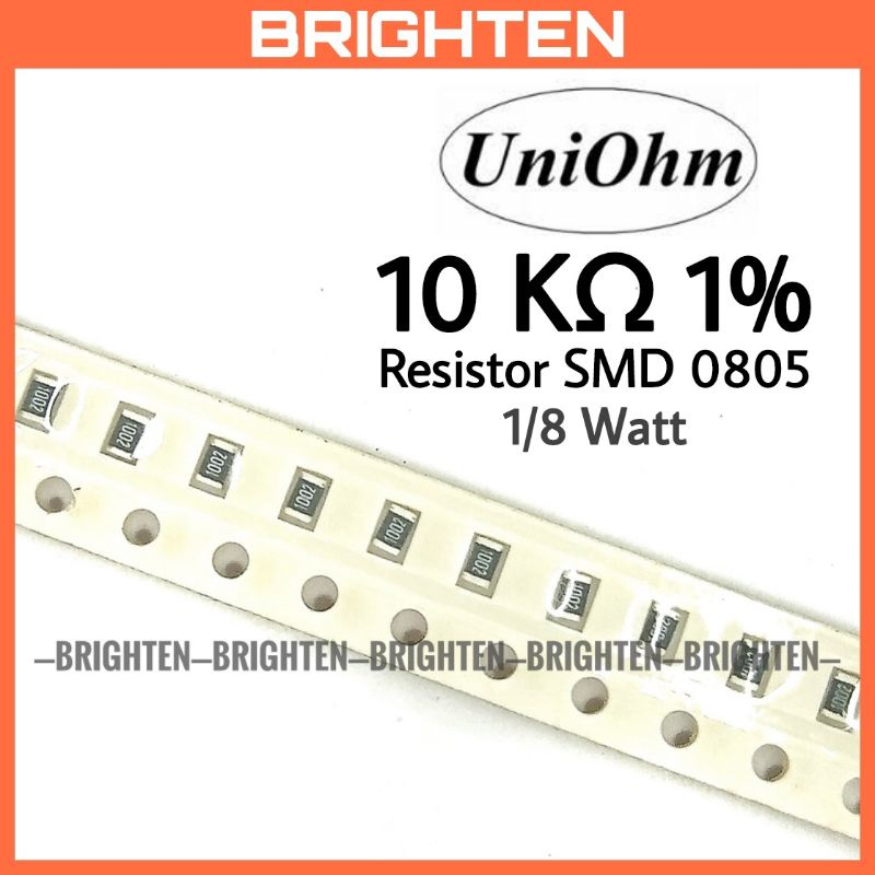 Jual UNIOHM Resistor SMD 10K ohm 1% 0805 10Kohm 1/8 Watt | Shopee Indonesia