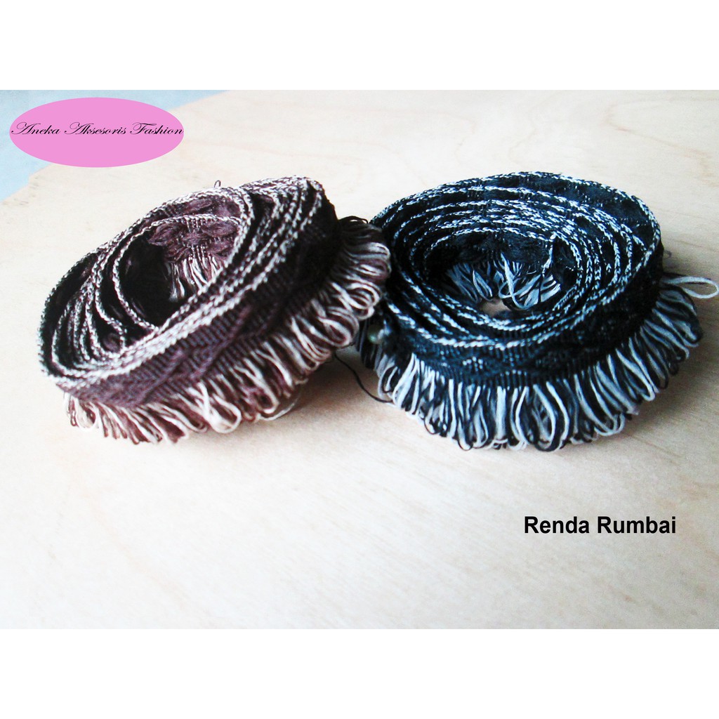 Jual JUAL RENDA RUMBAI HALUS MURAH LEBAR 2CM | Shopee Indonesia