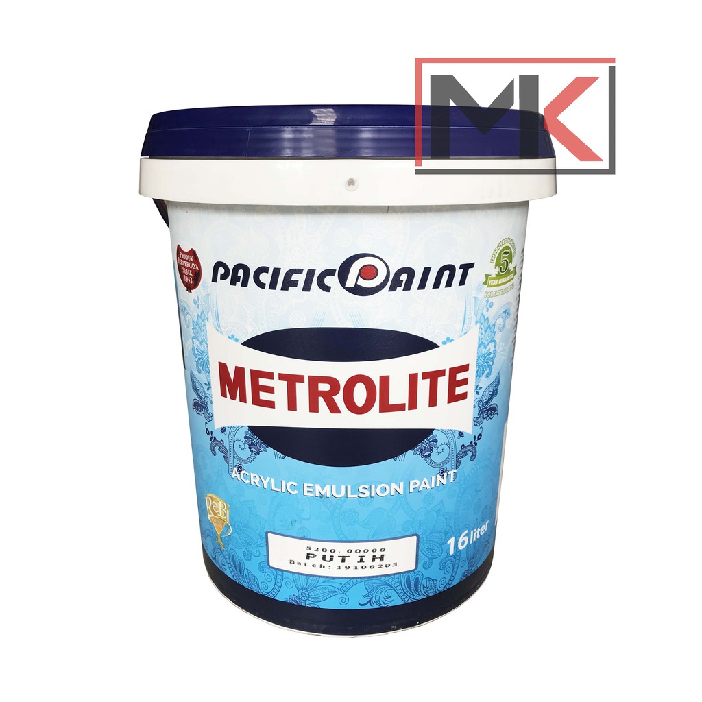 Jual Cat Tembok Metrolite 16 Liter Pail Putih | Shopee Indonesia