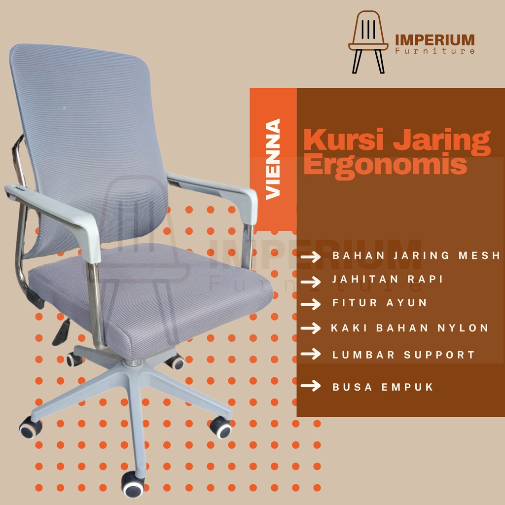 Jual Kursi Kantor / Kursi Ergonomis / Kursi Jaring Ergonomis / Kursi ...