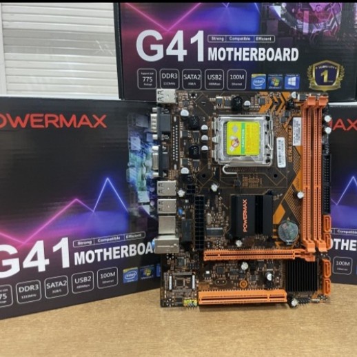 Jual Motherboard POWERMAX G41 ( G41, SOCKET 775, DDR3, INTEL ) | Shopee Indonesia