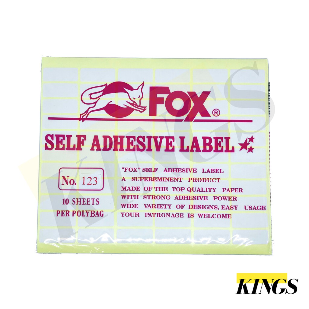 Self Adhesive Label / Sticker Label Polos No 123 | Shopee Indonesia