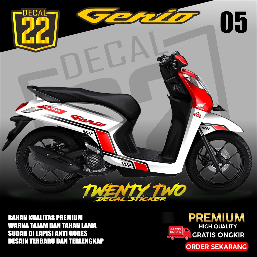 Jual STICKER DECAL FULL BODY HONDA GENIO KODE 05 dua dua DECAL Podo ...
