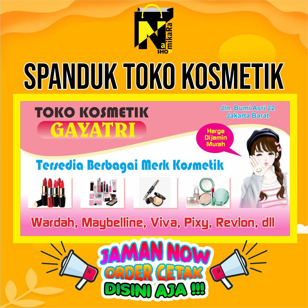 Jual Spanduk Banner Backdrop Toko Kosmetik/ Banner Toko Kosmetik ... Jual Spanduk Banner Backdrop Toko Kosmetik/ Banner Toko Kosmetik ...