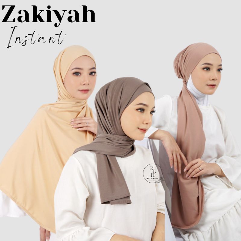 Jual Zakiyah Instant / Pashmina Instant Tali / Pashmina jersey instant ...