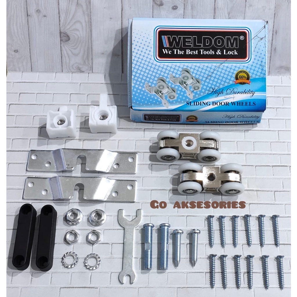 Jual Roda Rel Pintu Sliding (Geser / Dorong ) Gantung - Roda Atas Rel ...