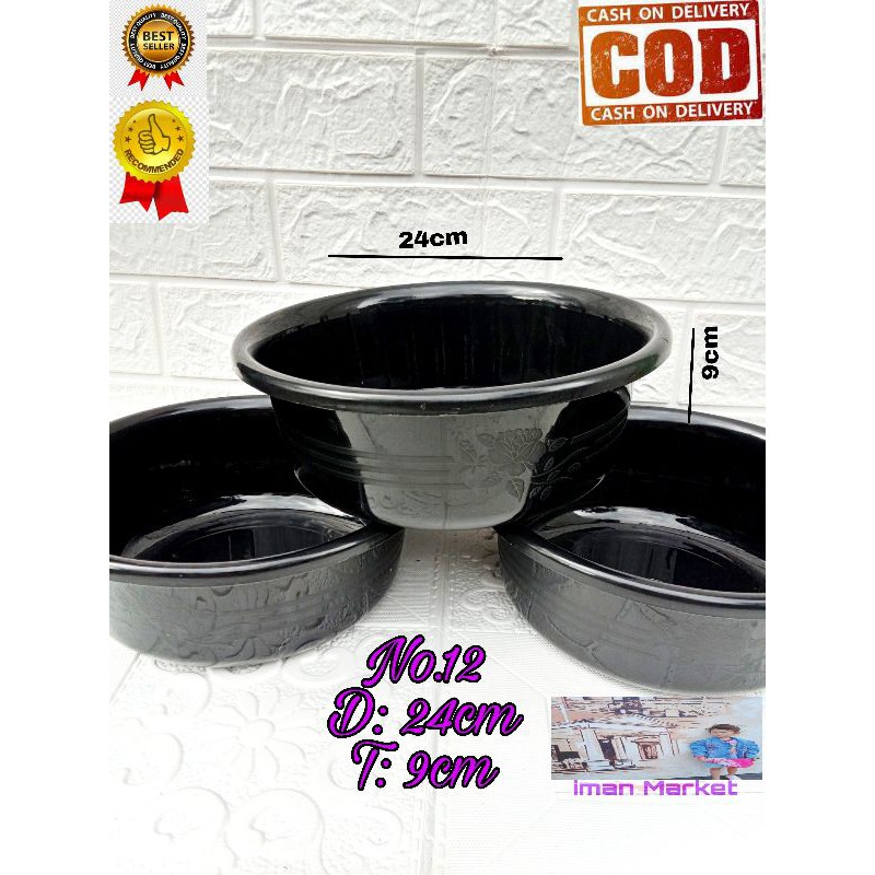 BASKOM HITAM PLASTIK NO12 DAN 10 MURAH / BASKOM PLASTIK /MANGKOK BESAR ...