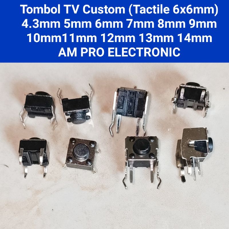 Jual Tactile 6x6mm Tombol Switch Chanel TV ( Pilih model & ukuran ...