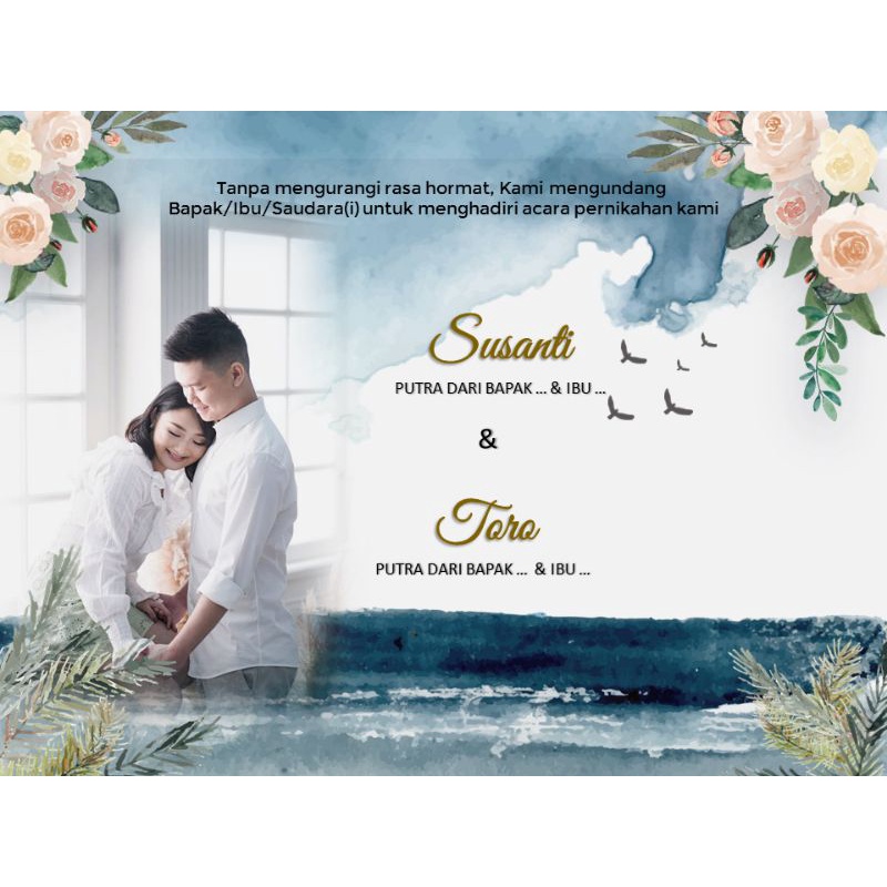 Jual Undangan Digital Pernikahan Yang Elegan Tipe K5 | Shopee Indonesia