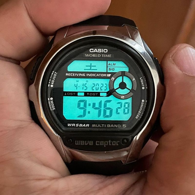 Jual Jam tangan casio Digital Jdm wave ceptor WV-M60-1AER JDM | Shopee ...