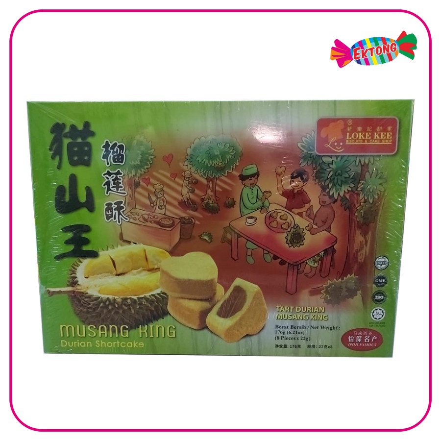 Jual LOKE KEE MUSANG KING TART DURIAN 176GR ( Pia Durian ) | Shopee ...