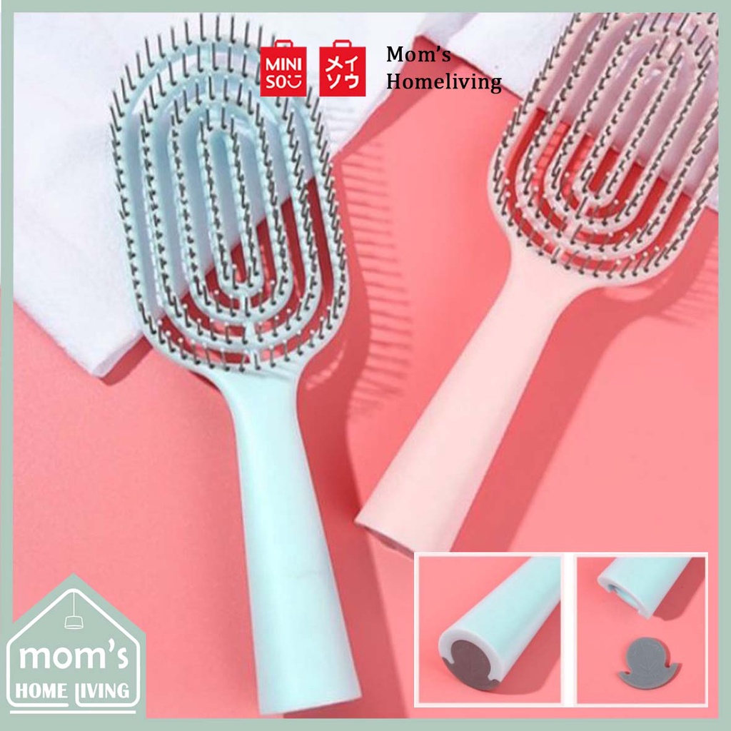 Jual MINISO MINI CUSHION HAIR BRUSH/SISIR RAMBUT MINI OVAL ORIGINAL ...