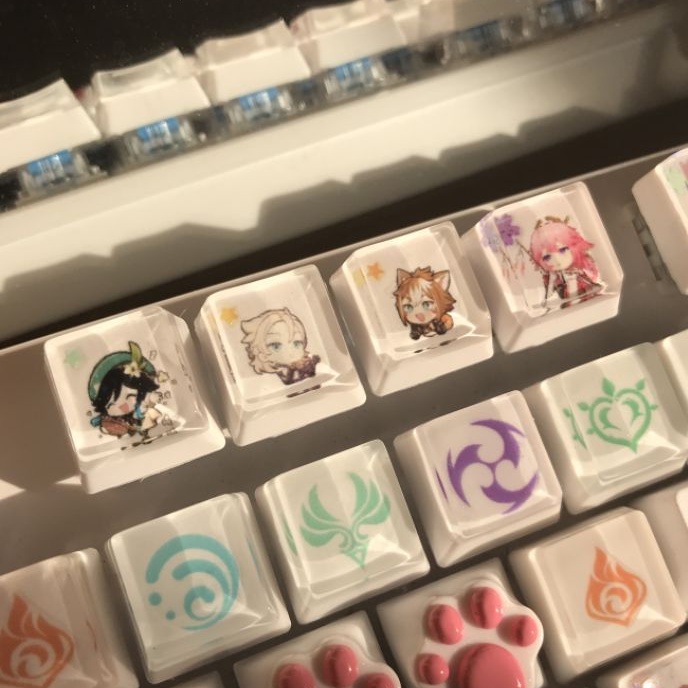 Jual Keycaps Genshin impact | NEW FACE | Keycap resin | Keycap Custom ...