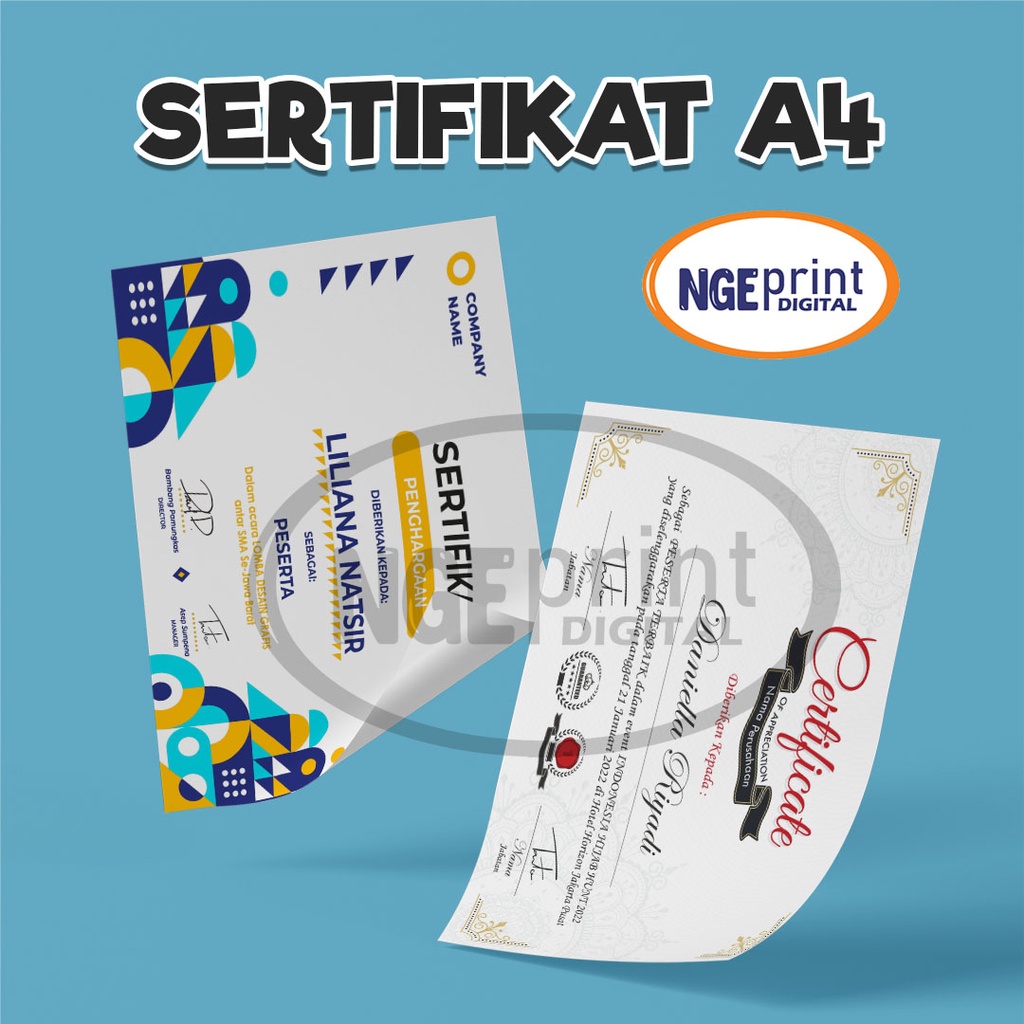 Jual cetak sertifikat Harga Terbaik & Termurah Desember 2022 | Shopee ...