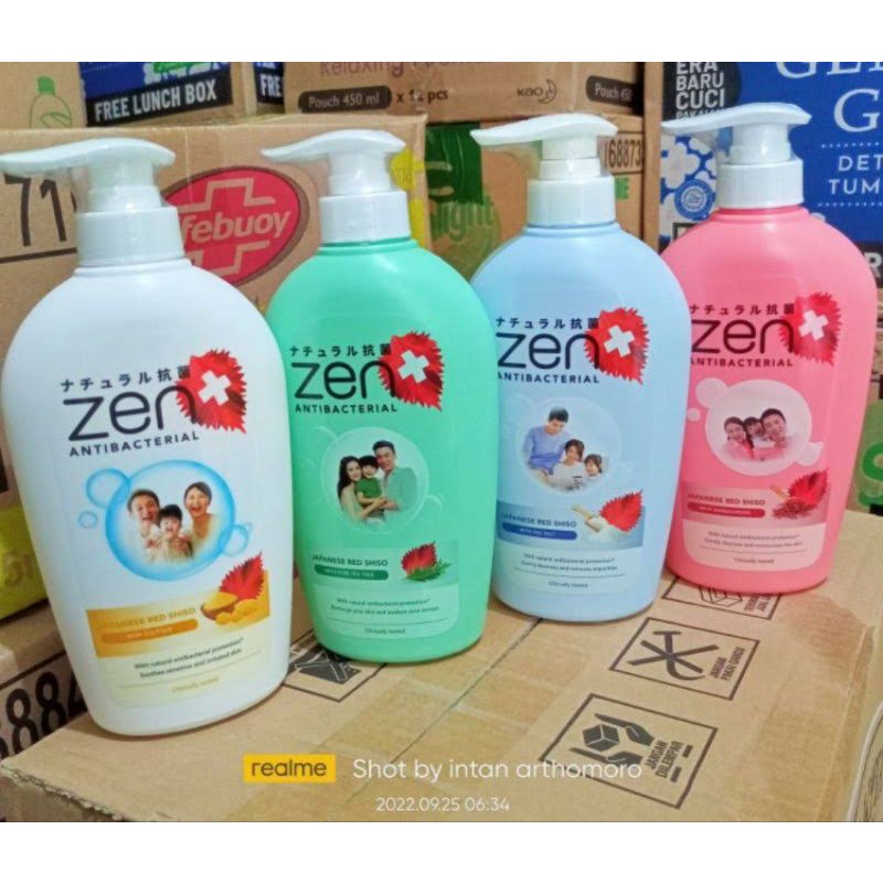 Jual Zen Anti bacterial Body wash botol jumbo 480ml | Shopee Indonesia