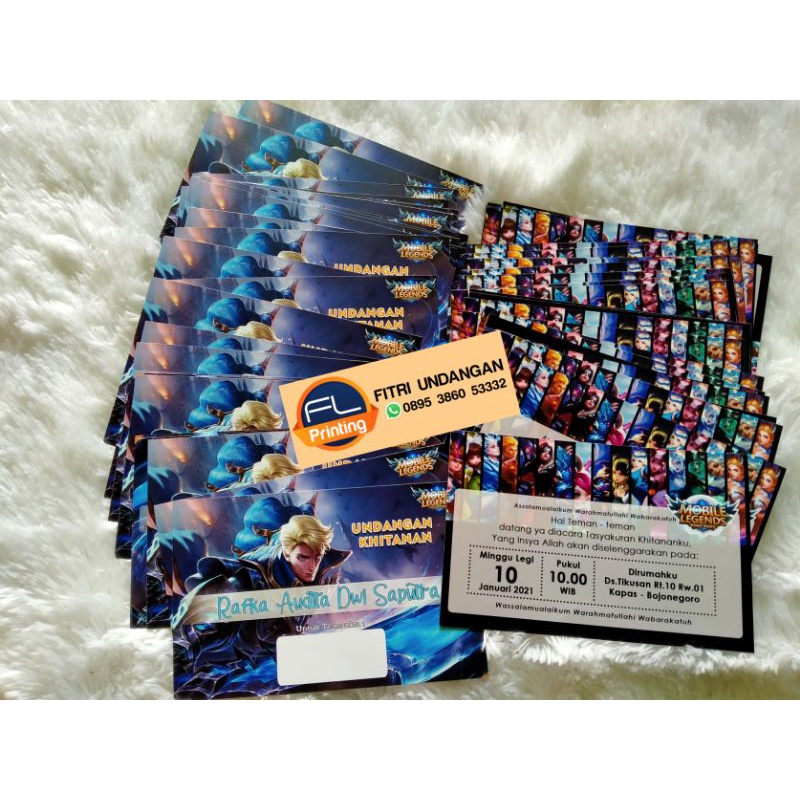 Jual Undangan khitan/ ultah tema mobil legend bolak balik free foto dan ...